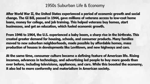 US History II Unit 7: Postwar America & the Civil Rights Movement (1945 ...