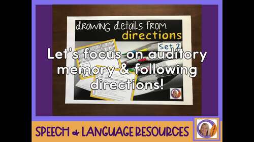 Auditory Memory: Drawing Details From Directions Set #2 by Katrina Bevan