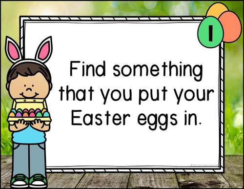 Digital Easter Themed Scavenger Hunt and Directing Drawing Activity