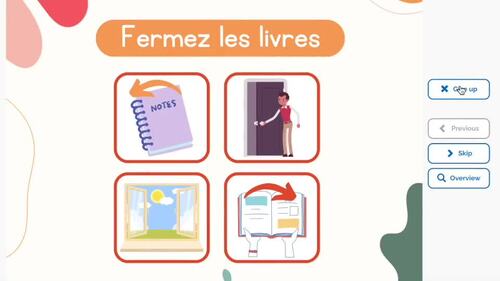 French Classroom Instructions Commands BOOM CARDS Consignes Classe SET 2