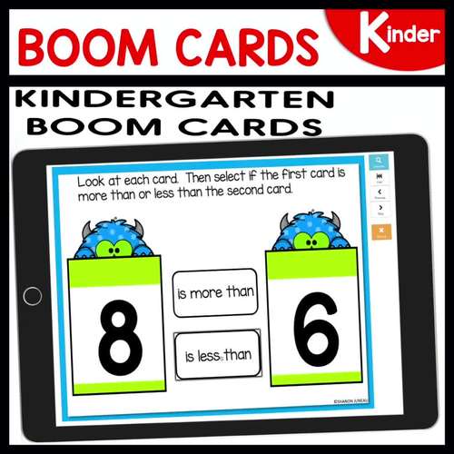 More than Less than Boom Cards Module 3 Lesson 28 | TpT