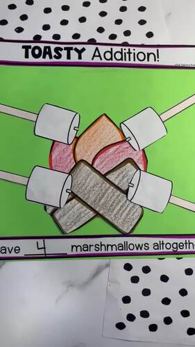 Camping Addition Math Craft by The Teaching Diva Corner | TPT