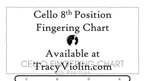 Ultimate Cello Fingering Chart - 8th Position or "Thumb Position"