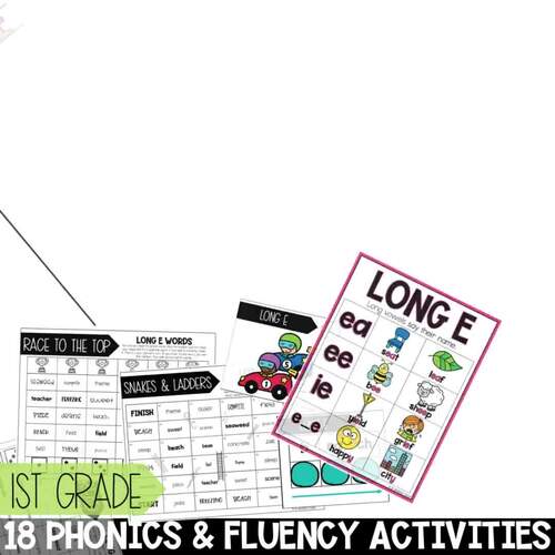 Long E Vowel Teams Worksheets, Activities & Games 1st Grade Phonics or ...