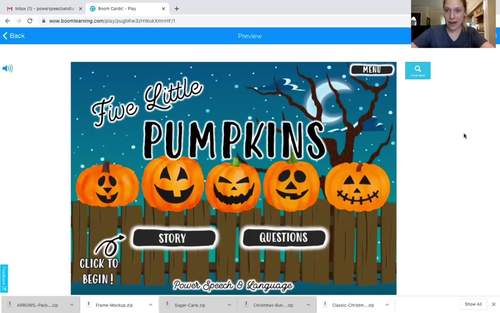 Five Little Pumpkins, BOOM Cards Speech Therapy, Halloween Activities ...