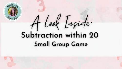 Subtraction Within 20 Basic Facts Game for Small Groups | TPT