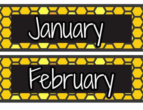Busy Bees Calendar Set by Hearts & High Standards | TPT
