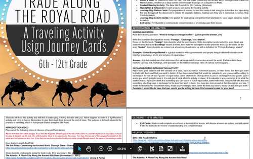 GEOGRAPHY, ANCIENT HISTORY, TRADING ALONG THE SILK ROAD, PAST AND PRESENT