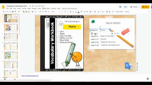 ESL Digital Vocabulary Workbooks BUNDLE | Google Slides by Kristen Vibas