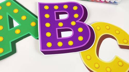 Mardi Gras Letters for Bulletin Board or Classroom Decor | TPT