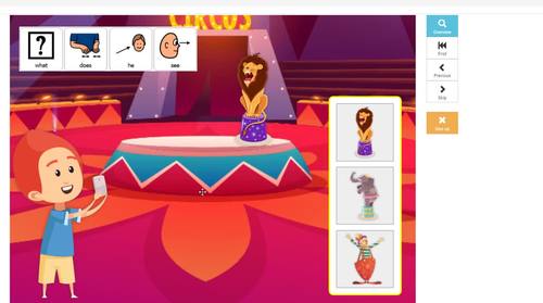 CORE WORD: SEE- AAC – expanding sentences – Digital, no print, Boom Cards.