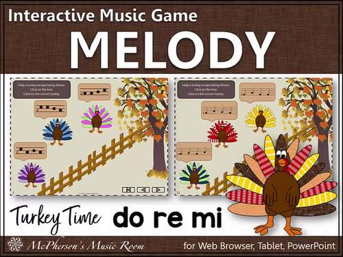 Solfege Thanksgiving Music Do Re Mi Interactive Melody Game {Turkey Time}