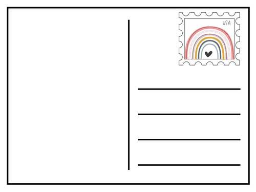 Boho Mail From Teacher Template - Postcard Style by KnappsAndBooks