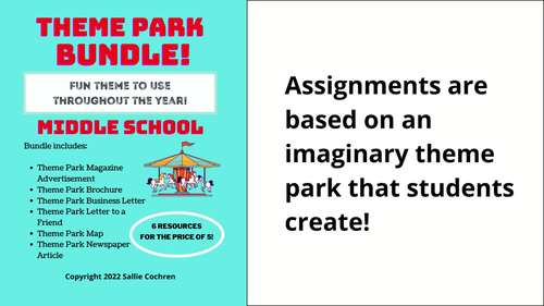 Theme Park Bundle for Middle School | TPT