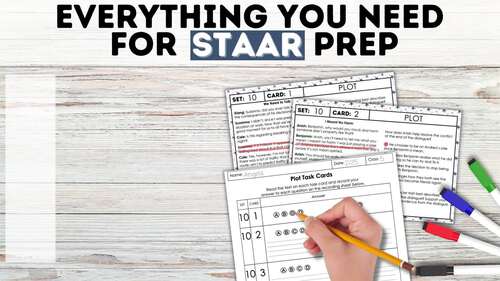STAAR 2.0 Plot Elements Task Cards with New Item Types | Test Prep