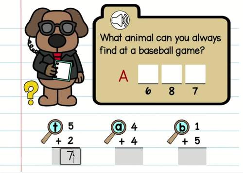 Boom Cards™ Addition Secret Code Jokes and Riddles by et cetera Primary ...