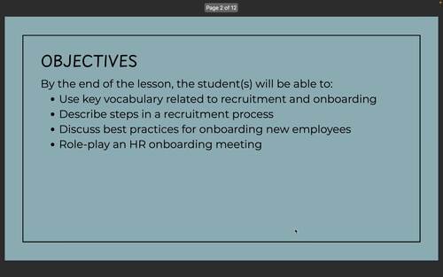 Recruitment & Onboarding: Business English (Human Resources) | TPT