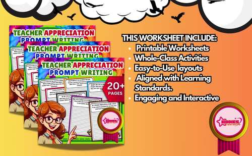 Teachers Appreciation Week Prompt Writing Activities 2nd,3rd,4th,5th ...