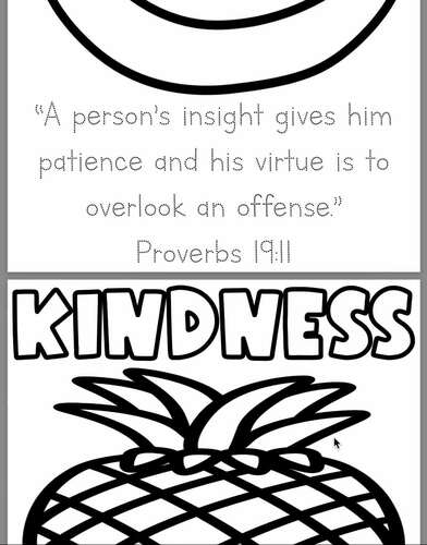 fruit of the spirit kindness coloring page