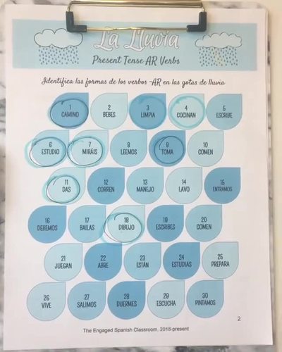 Spanish Conditional Tense La Lluvia Activities by The Engaged Spanish ...