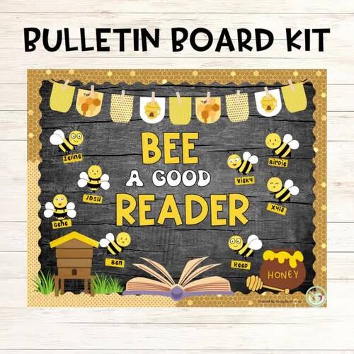 Bee Reading Bulletin Board Spring Summer Library Boards Door Decor