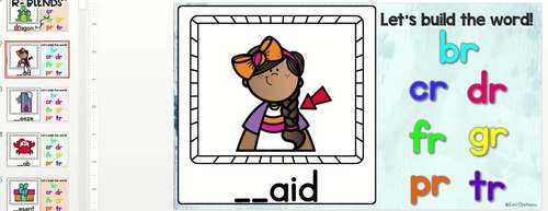 R BLENDS - Digital ONLINE Google Classroom Distance Learning +PowerPoint