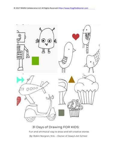Doodle Drawing FOR KIDS: Fun line drawing and tell creative stories