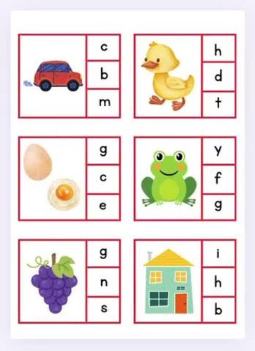 Beginning Sounds Clip Card BUNDLE by SproutandSparkle | TPT