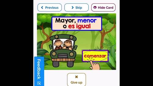 Compara números hasta tres dígitos/Comparing Numbers Spanish Boom Cards