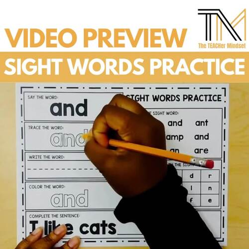 Sight Words Practice Worksheets | Dolch PreK List | No Prep | TPT