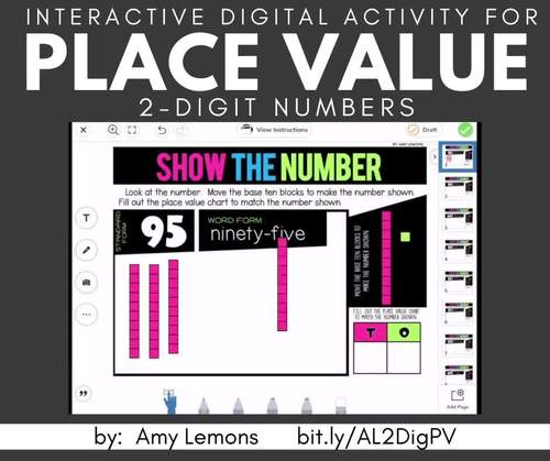 Digital Activities for Place Value of 2 Digit Numbers (SEESAW, GOOGLE ...