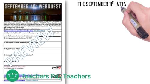 September 11 Attack Webquest with Teacher Answer Key by The History Source