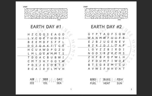 Earth Day Booklet | Word Searches, Maze Puzzles, Finish the Picture ...