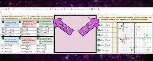 PIXEL ART: Transformation of Rational Parent Function DISTANCE LEARNING