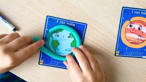 Planets Play Doh Mats Space Solar System Playdough Task Cards Fine ...