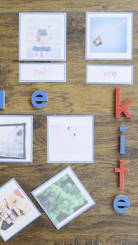 Modern Montessori Reading SOR Silent E Picture to Word Match by ...