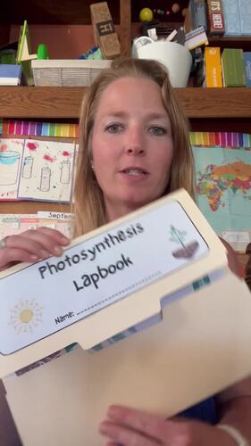 Photosynthesis Lapbook with labeling diagram and vocabulary matching