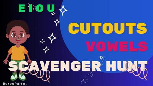 KG Vowel Scavenger Hunt * Write and hunt the room * Writing Vocabulary ...