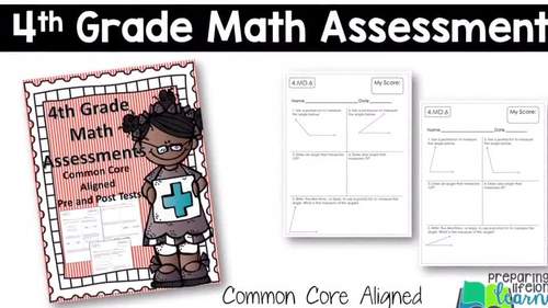 4th Grade Common Core Math Assessments and Student Data Graphing {Bundled}
