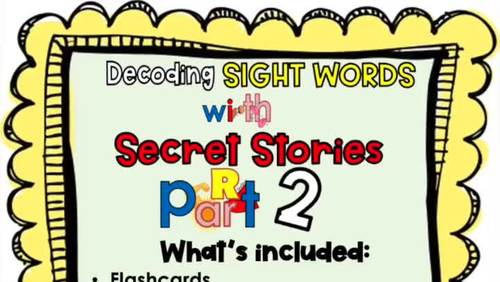 Decoding Sight Words with Phonics Secrets for Reading - Pt 2 | Secret ...