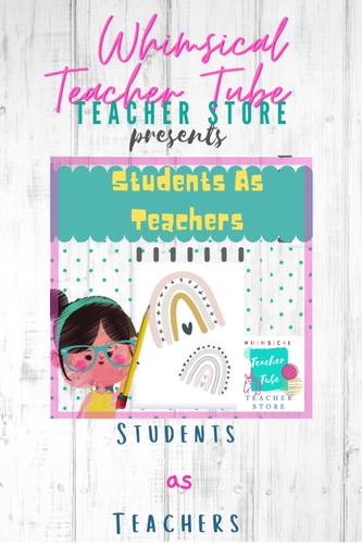 Students As Teachers-End of the Year Project | TpT