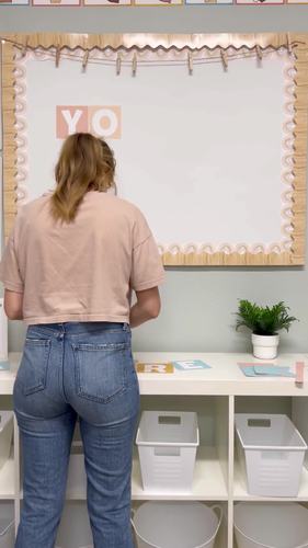 Welcome Bulletin Board Kit Boho Rainbow Back To School by Preschool Packets