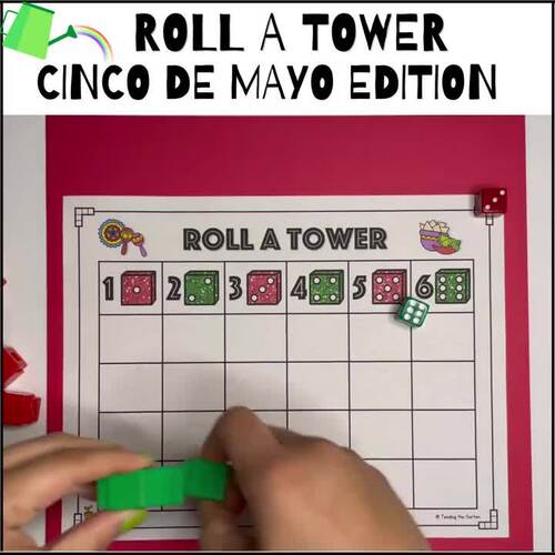 Cinco de Mayo Dice Counting Math Center for One to One Correspondence