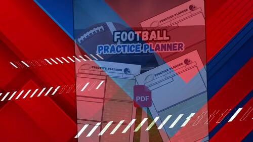 Football Field Practice Plan sheets for Coach or player 8.5x11 | 3 in total