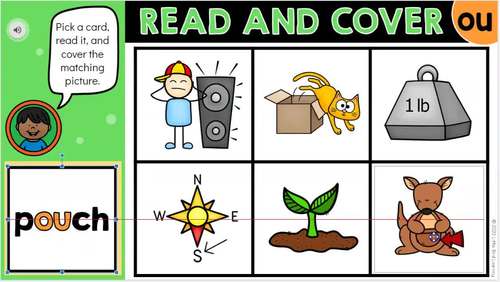 OU and OW - Digital Read and Cover | Distance Learning | Google Slides