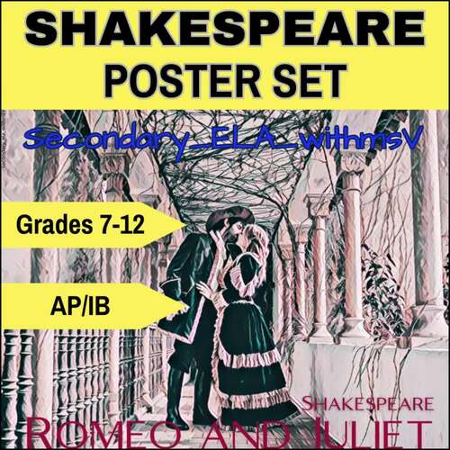 Shakespeare Book Covers Bulletin Board Set by Secondary ELA with MsV