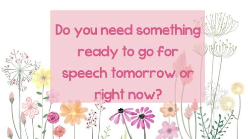 Spring Articulation NO PREP for Early Developing Sounds & Multisyllabic ...