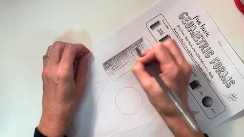 Shading the Basic Geometric Forms Graphite Pencil or Ink Art Value ...