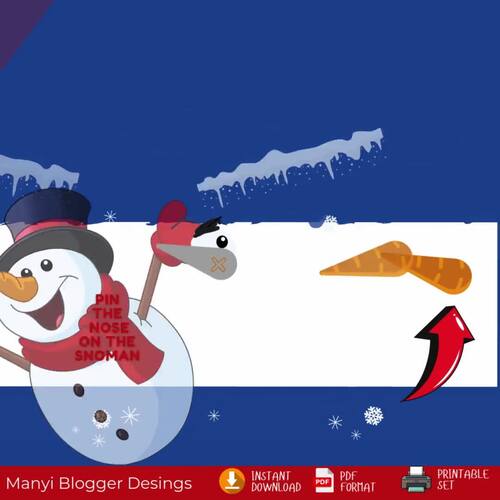 Pin the Nose on the Snowman – Perfect Snowman-Themed Game | TPT