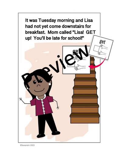 AAC Core Word Story Book Using the Word Get by Boxarain | TPT